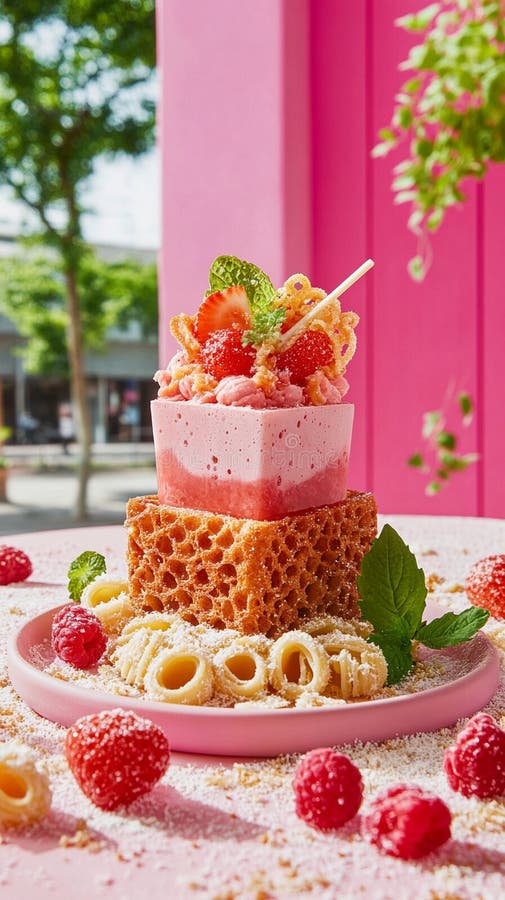 Arrangement Featuring Square-cut Toast in a Symmetrical Pattern Stock ...