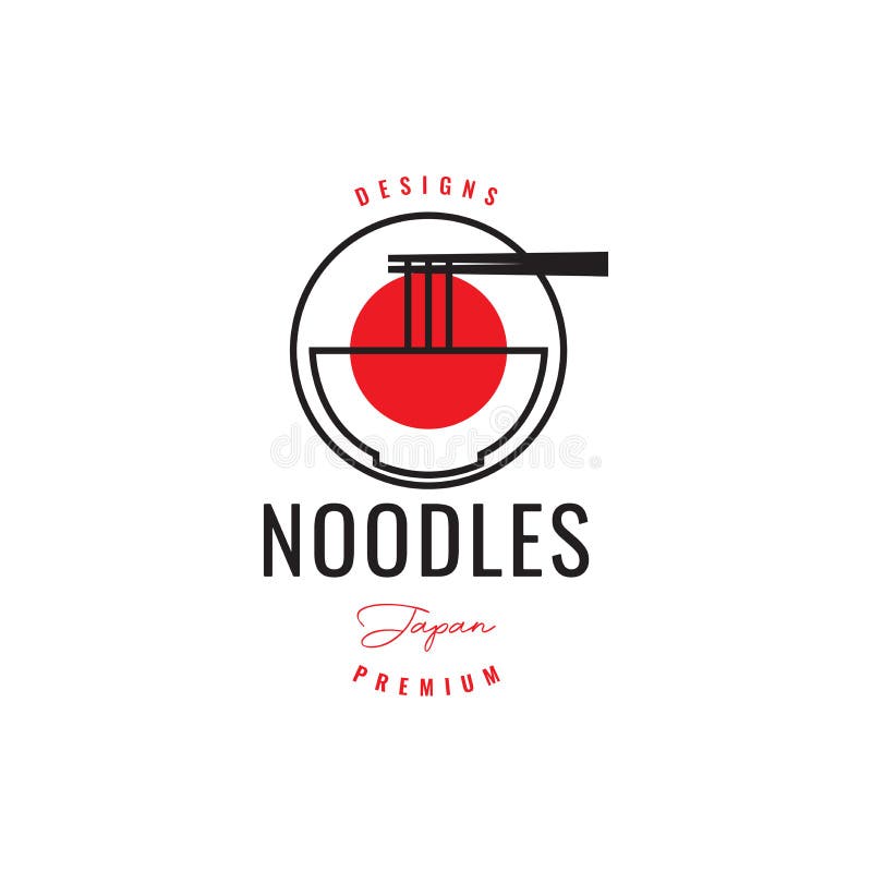 Geometric Food Noodle Bowl Logo Design Stock Vector - Illustration of ...