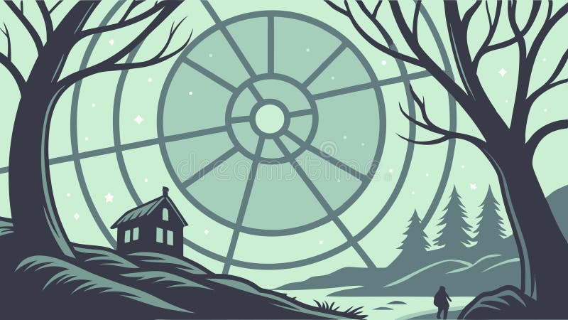 Geometric Forest Abstract Structure in a Stylized Woodland, Vector ...