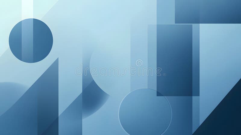Geometric Forms in Blue Shades Create a Subtle Depth Effect Stock ...