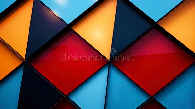 Geometric Forms with Contrasting Colors Stock Illustration ...