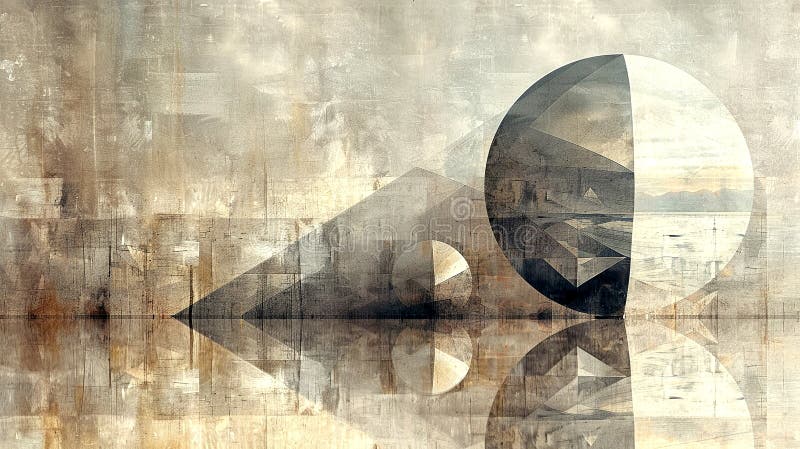Geometric Forms Create Captivating Reflections in a Serene, Textured ...