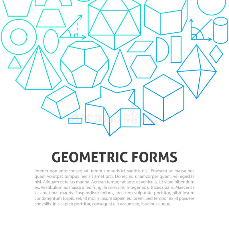 Geometric Forms Line Concept Stock Vector - Illustration of rectangle ...