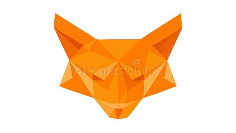 Geometric Fox Head Illustration, Vector Design Generative AI Stock ...