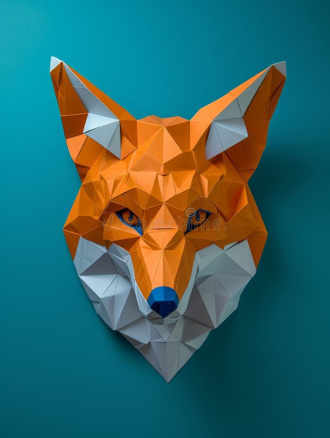 Geometric Fox Portrait stock illustration. Illustration of portraitai ...