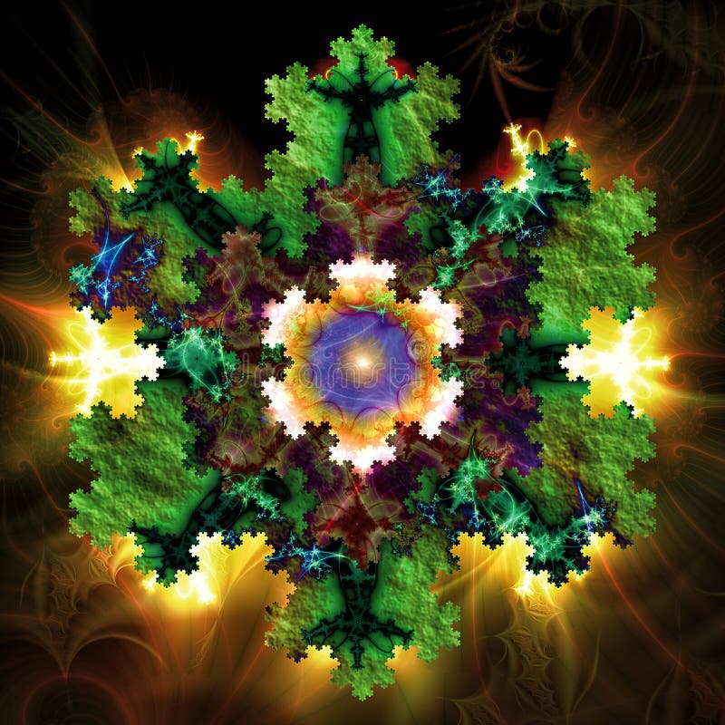 Geometric Fractal V stock illustration. Illustration of abstraction ...