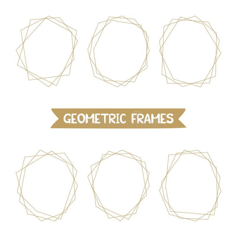 Geometric Frame Vector Collection Stock Vector - Illustration of foil ...