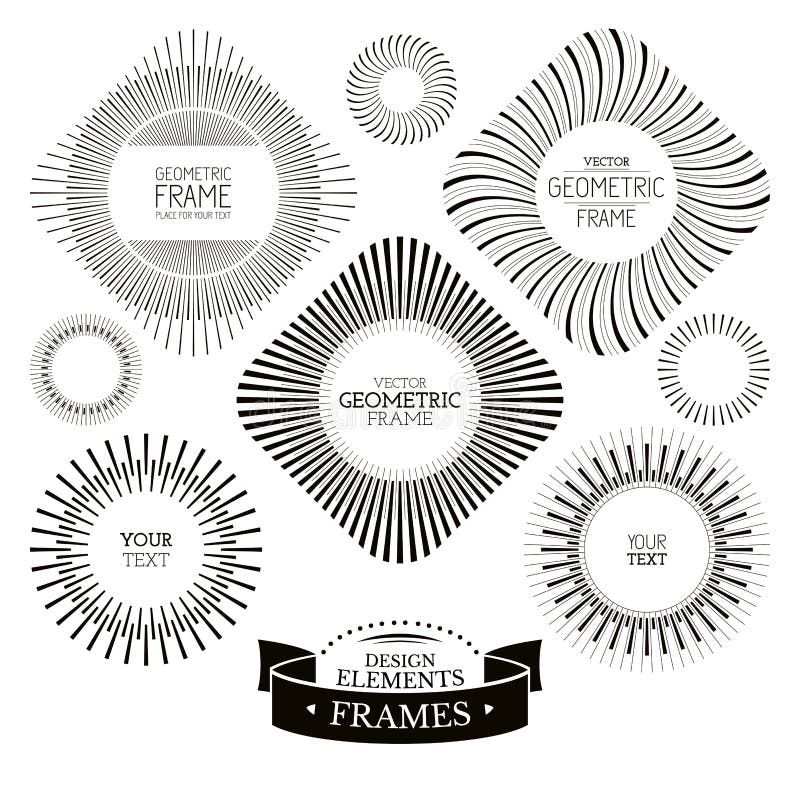 Geometric Frames and Labels Stock Vector - Illustration of scrap ...