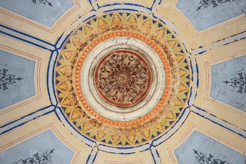 Geometric Fresco stock image. Image of deteriorated, painting - 17479291