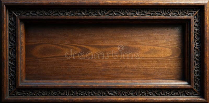 Stained Wood Frame Fretwork Decor Vector Illustration Stock ...