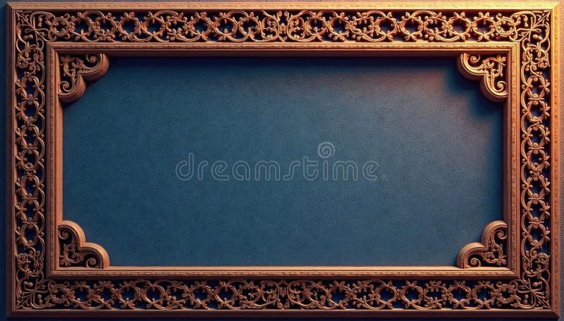 Geometric Fretwork Frame with Deeply Cut Lines, Line, Design, Pattern ...