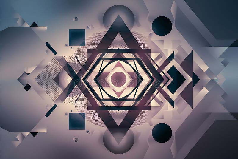 "Geometric Fusion: Abstract Shapes Background" Stock Illustration ...
