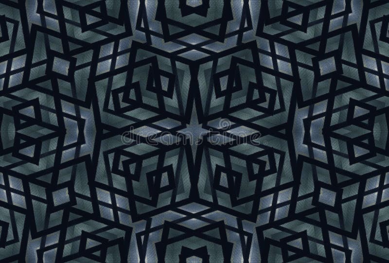 Geometric Futuristic Dark Pattern Stock Illustration - Illustration of ...