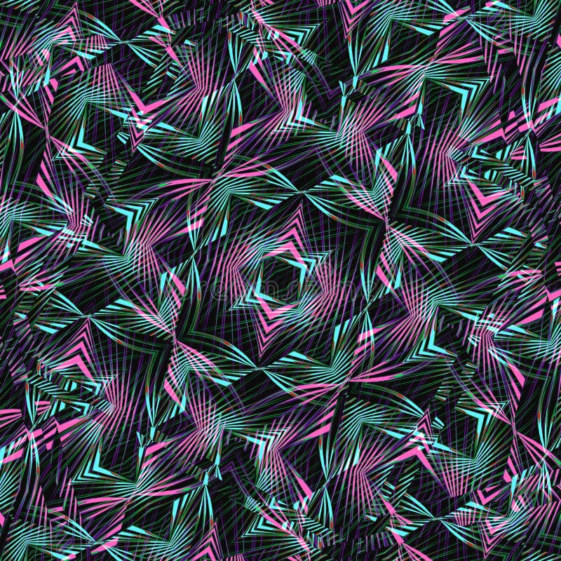 Geometric Futuristic Dynamic Pattern Stock Illustration - Illustration ...