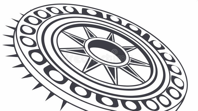 Geometric Gear or Cogwheel Design with Intricate Inner Patterns Vector ...