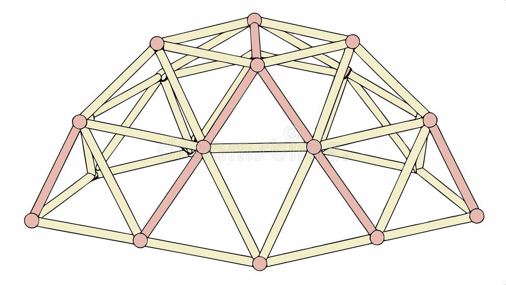 Geometric Geodesic Dome Structure Vector Design Generative AI Stock ...