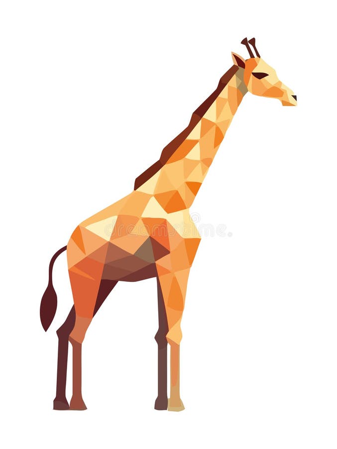 Geometric giraffe stock illustration. Illustration of geometry - 58946984