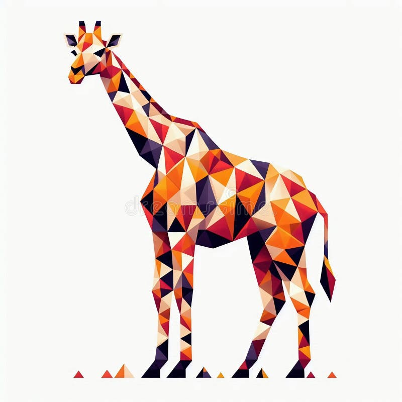 Geometric giraffe art stock illustration. Illustration of wildlife ...