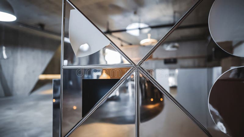 Geometric Glass Partition, Modern Interior Design High Quality Image ...