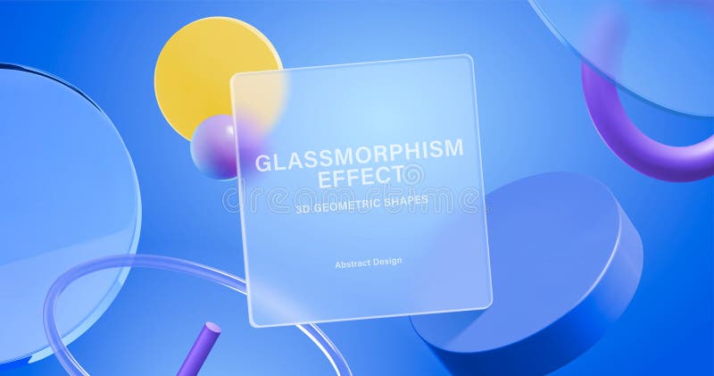 Geometric Glassmorphism Banner Stock Vector - Illustration of ...