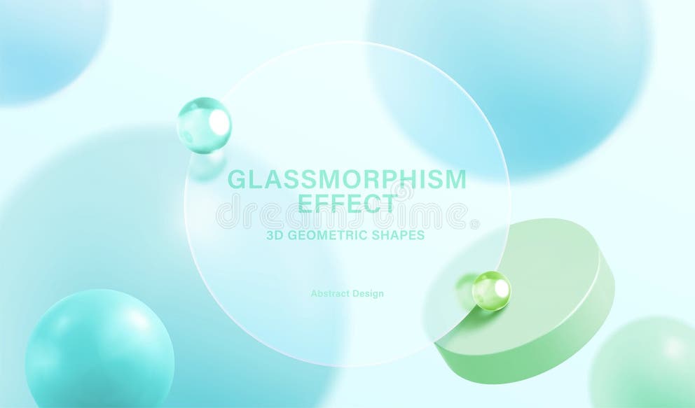 Geometric Glassmorphism Template Stock Vector - Illustration of pearl ...