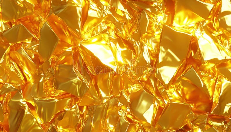 Geometric Gold Foil, Dynamic Composition, Sharp Edges, Luminous Color ...