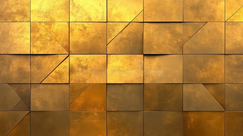 Geometric Gold Motif Tiles Wall Texture - Vintage Retro Abstract Cement ...