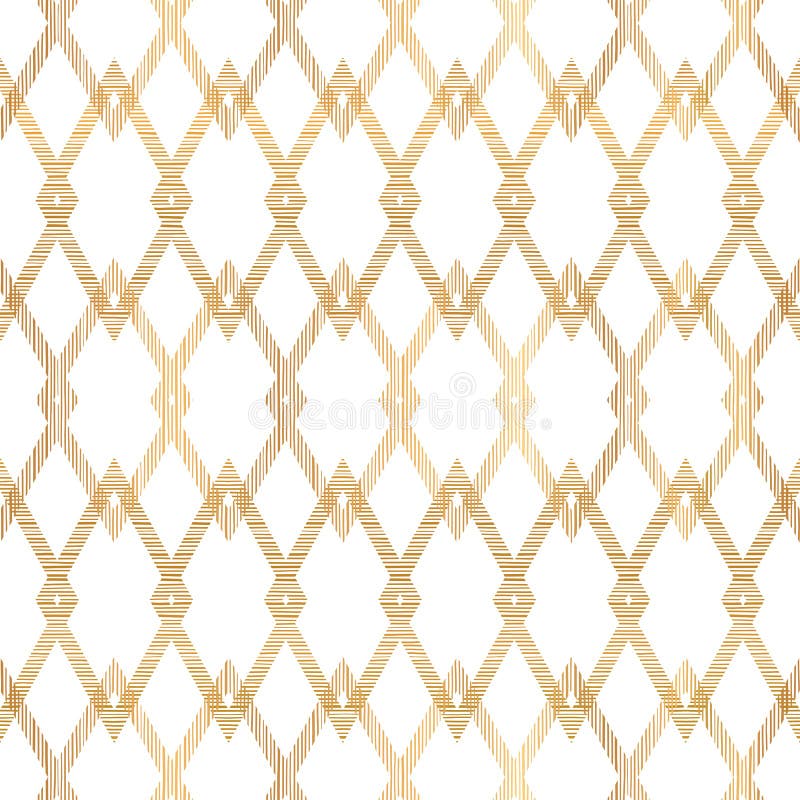 Geometric Gold Rhombus Pattern on White Background Stock Vector ...