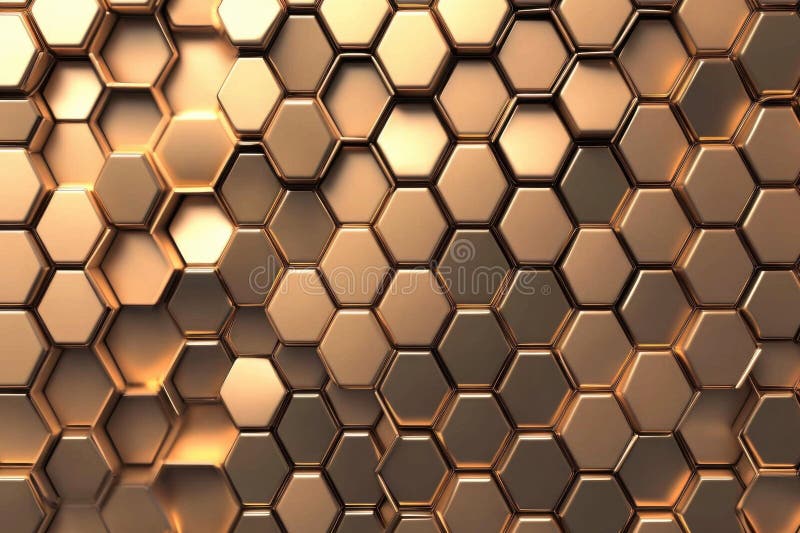Geometric Golden Honeycomb Pattern for Contemporary Design Projects ...