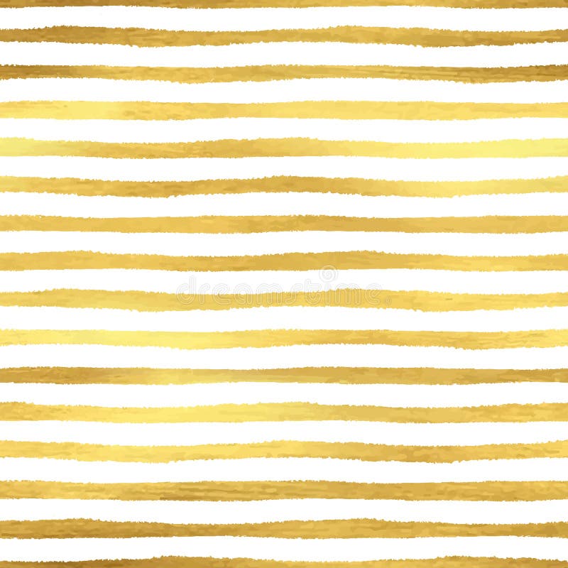 Geometric Golden Stripes Seamless Pattern Stock Vector - Illustration ...
