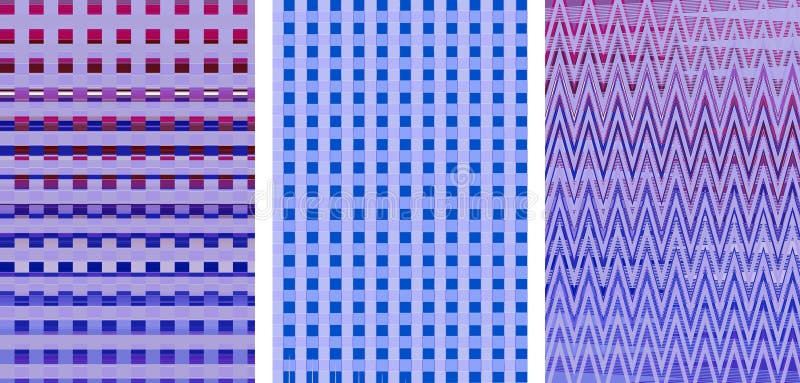 Geometric Gradient Background - Blue Violet Colors. Set of 3 Vertical ...