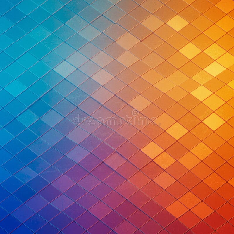 Geometric Gradient Background Featuring Small Square Tiles Arranged ...