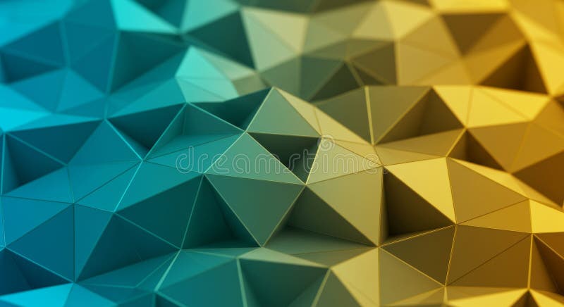 Geometric Gradient Patterns in Blue and Yellow Stock Photo - Image of ...