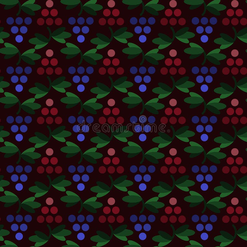 Geometric Grapes Simple Seamless Pattern Stock Vector - Illustration of ...