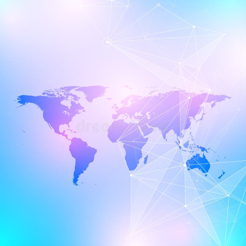 Geometric Graphic Background Communication. Big Data Complex with ...