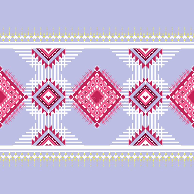 Geometric Graphic Pattern with Red and White Diamonds on a Light Blue ...