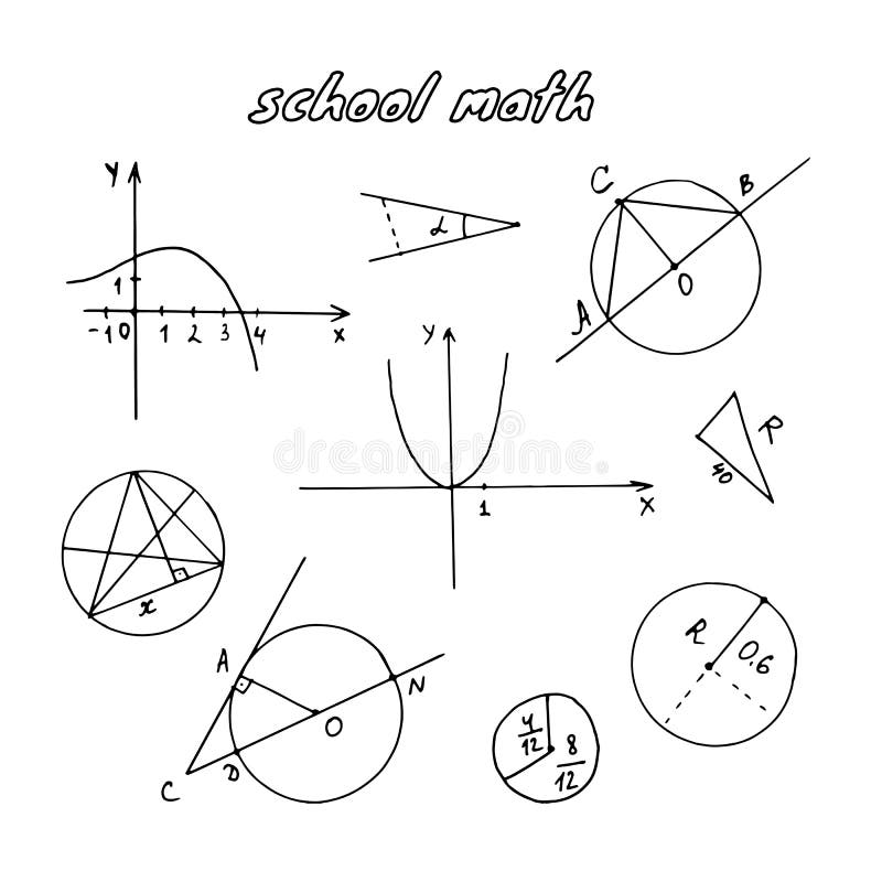 Geometric Graphs, Constructions and Shapes. Stock Vector - Illustration ...