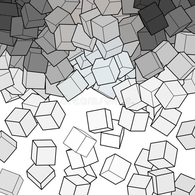 Geometric Gray Background. Cubes. Template, Layout. Eps 10 Stock ...