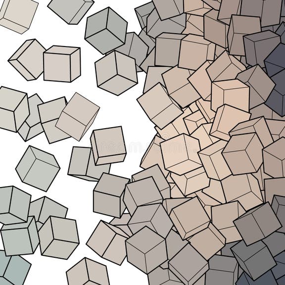 Geometric Gray Background. Cubes. Template, Layout. Eps 10 Stock Vector ...