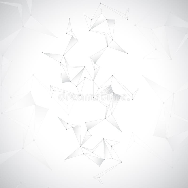 Geometric Gray Background Molecule and Stock Vector - Illustration of ...