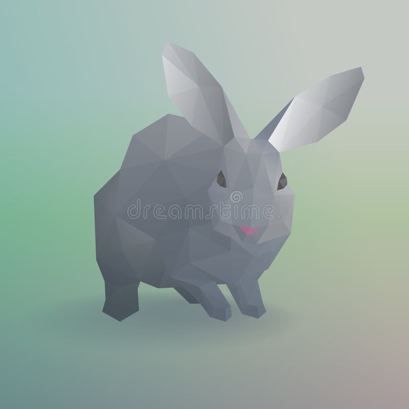 The Abstract Head Of Rabbit Geometry Vector Illustration Stock Vector ...