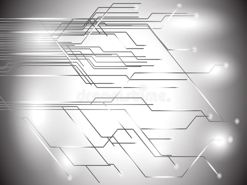 Geometric Gray Technology Background - Vector Stock Vector ...