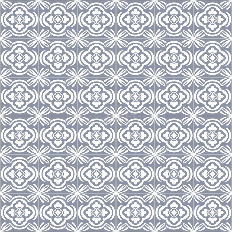 Geometric Gray White Seamless Vector Pattern with with Ethnic Motif ...