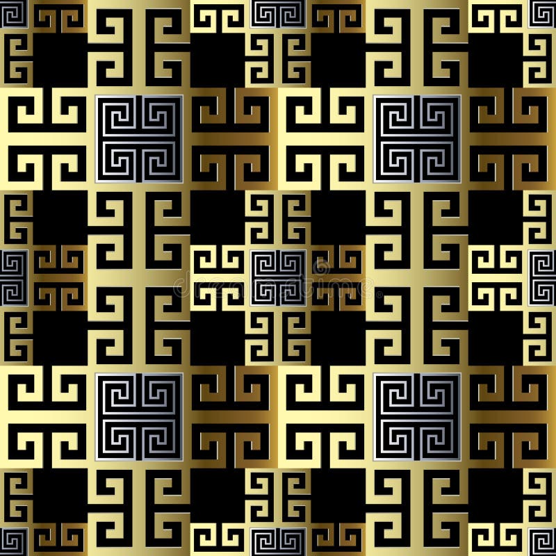 Geometric Greek Seamless Pattern. Plaid Ornamental Vector Background ...