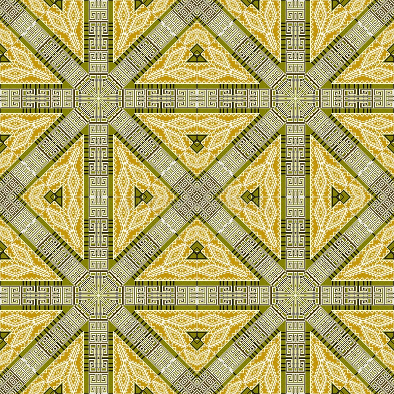 Geometric Greek Seamless Pattern. Triangles Vector Background. Greek ...