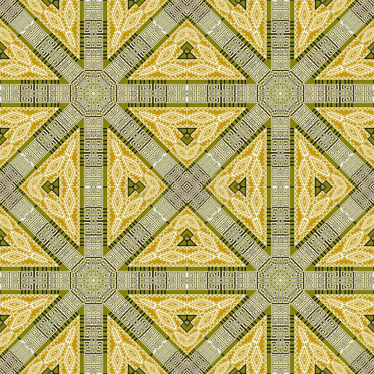 Geometric Greek Seamless Pattern. Triangles Vector Background. Greek ...