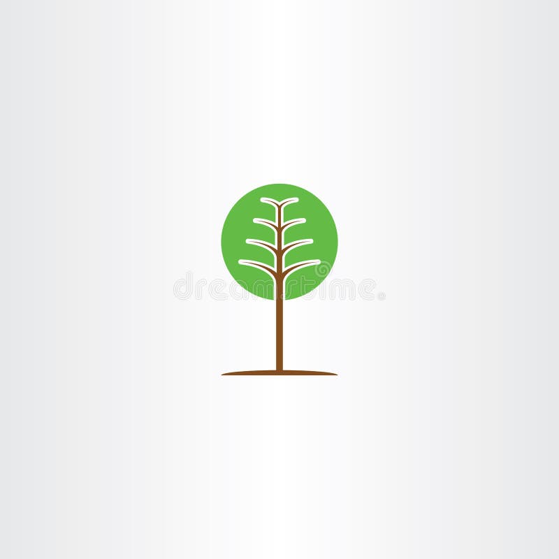 Geometric Green Circle Tree Icon Logo Stock Vector - Illustration of ...