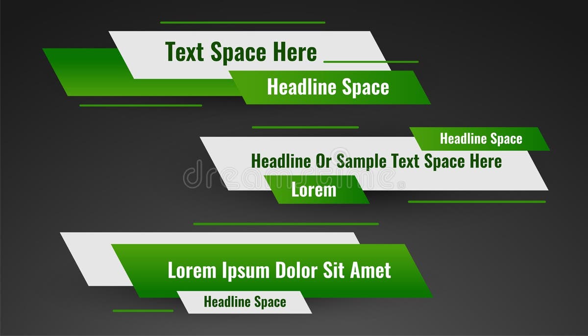 Green Lower Third Stock Illustrations – 121 Green Lower Third Stock ...