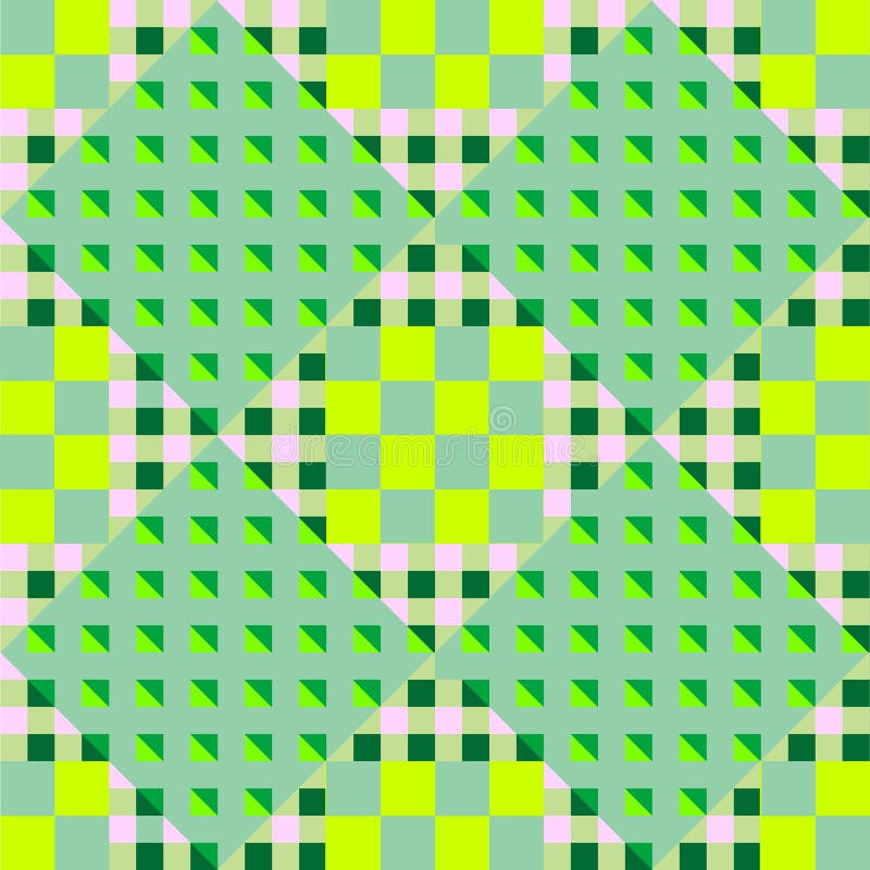 Geometric Green Seamless Pattern Stock Vector - Illustration of ...