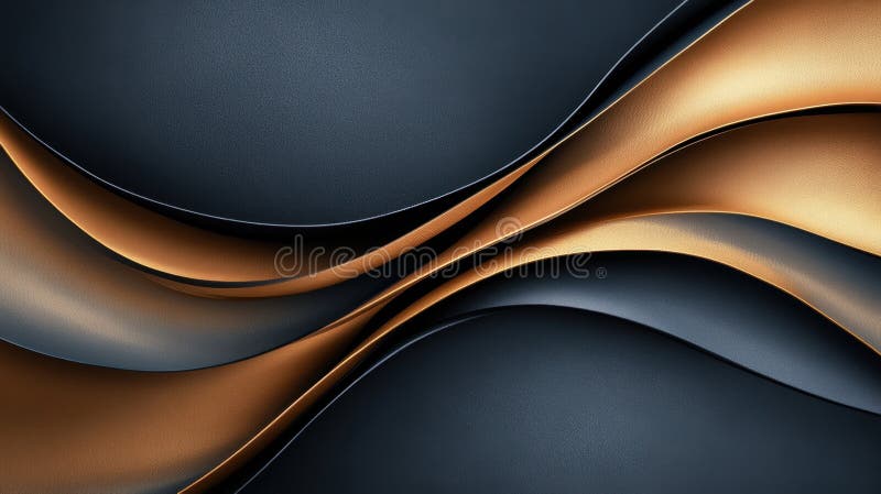 Geometric Greeting Card, Metallic Bronze and Midnight Blue Blend in ...